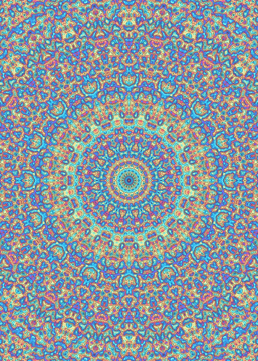 'Colorful Bold Mandala' Poster, picture, metal print, paint by Kaleiope ...