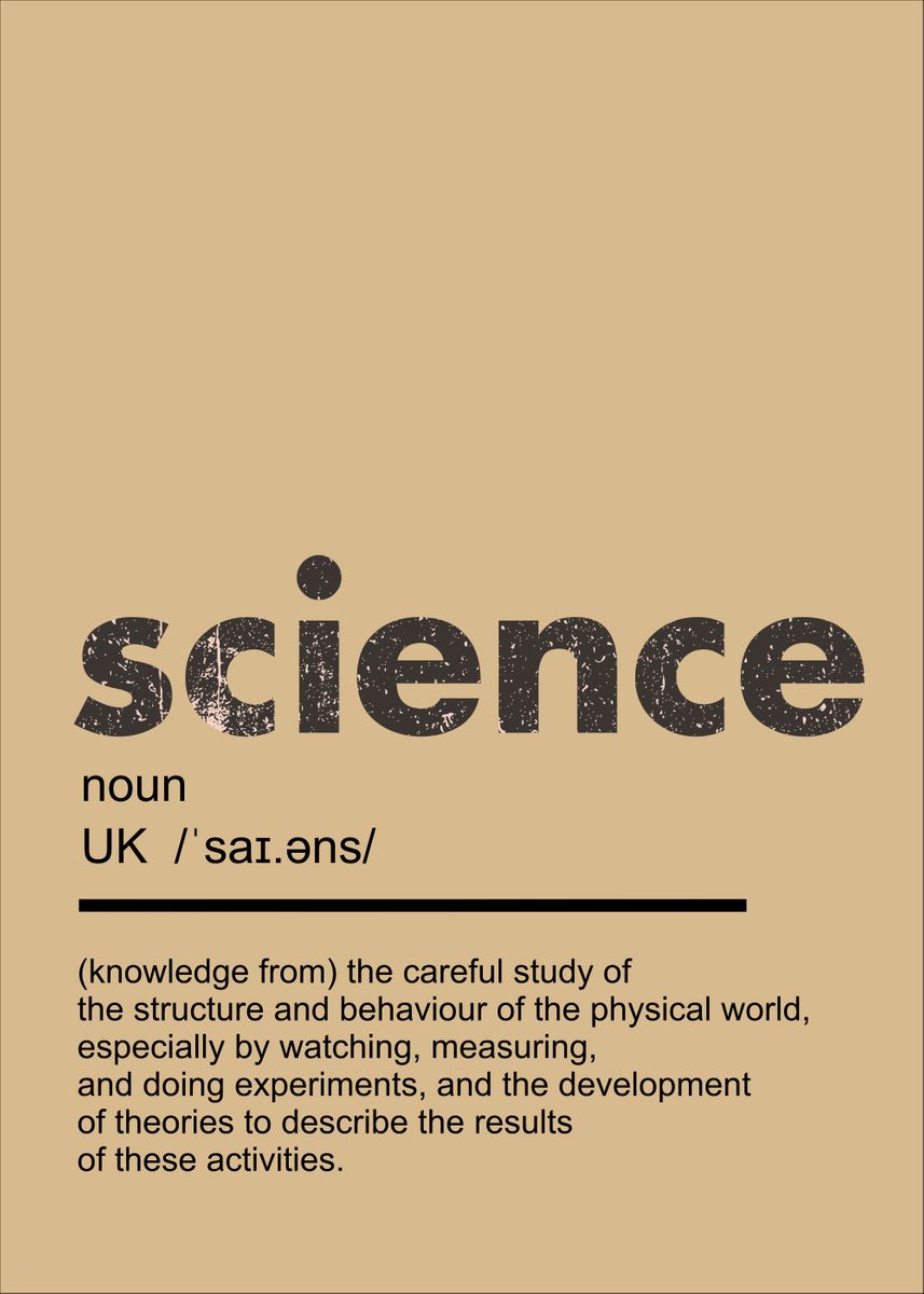 'Science Dictionary ' Poster, picture, metal print, paint by Poster ...
