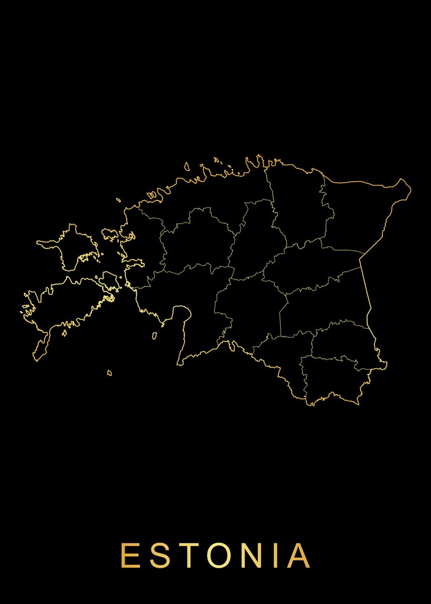 'Estonia' Poster, picture, metal print, paint by Deeo | Displate