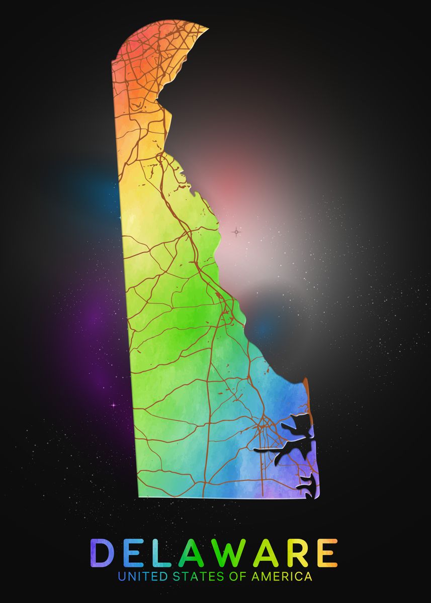 'Delaware USA' Poster, picture, metal print, paint by Terrance Seay ...