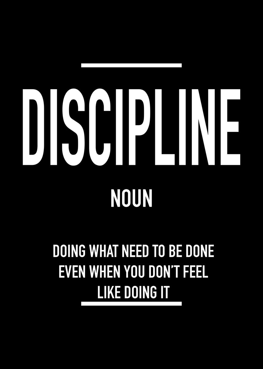 'Discipline' Poster, picture, metal print, paint by Lardis Art | Displate