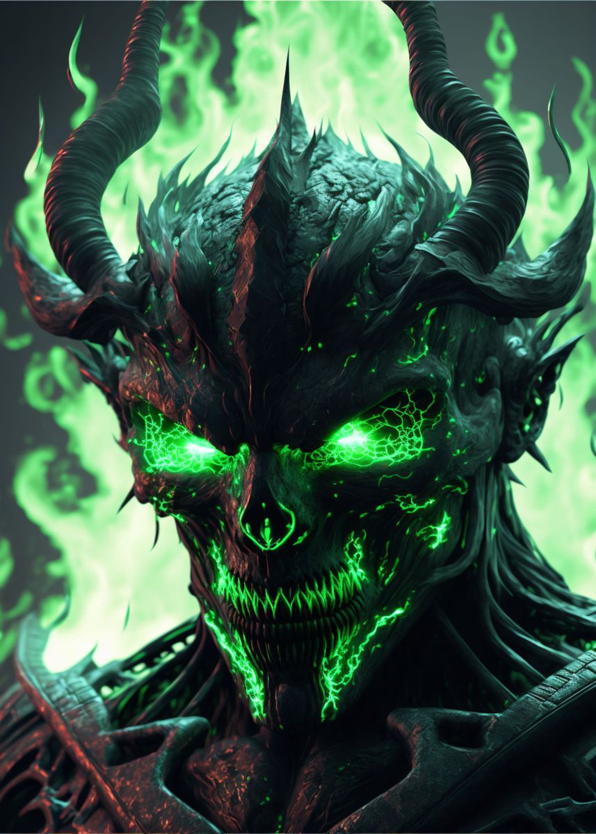 'Poisen flame demon' Poster, picture, metal print, paint by ZeusArt ...