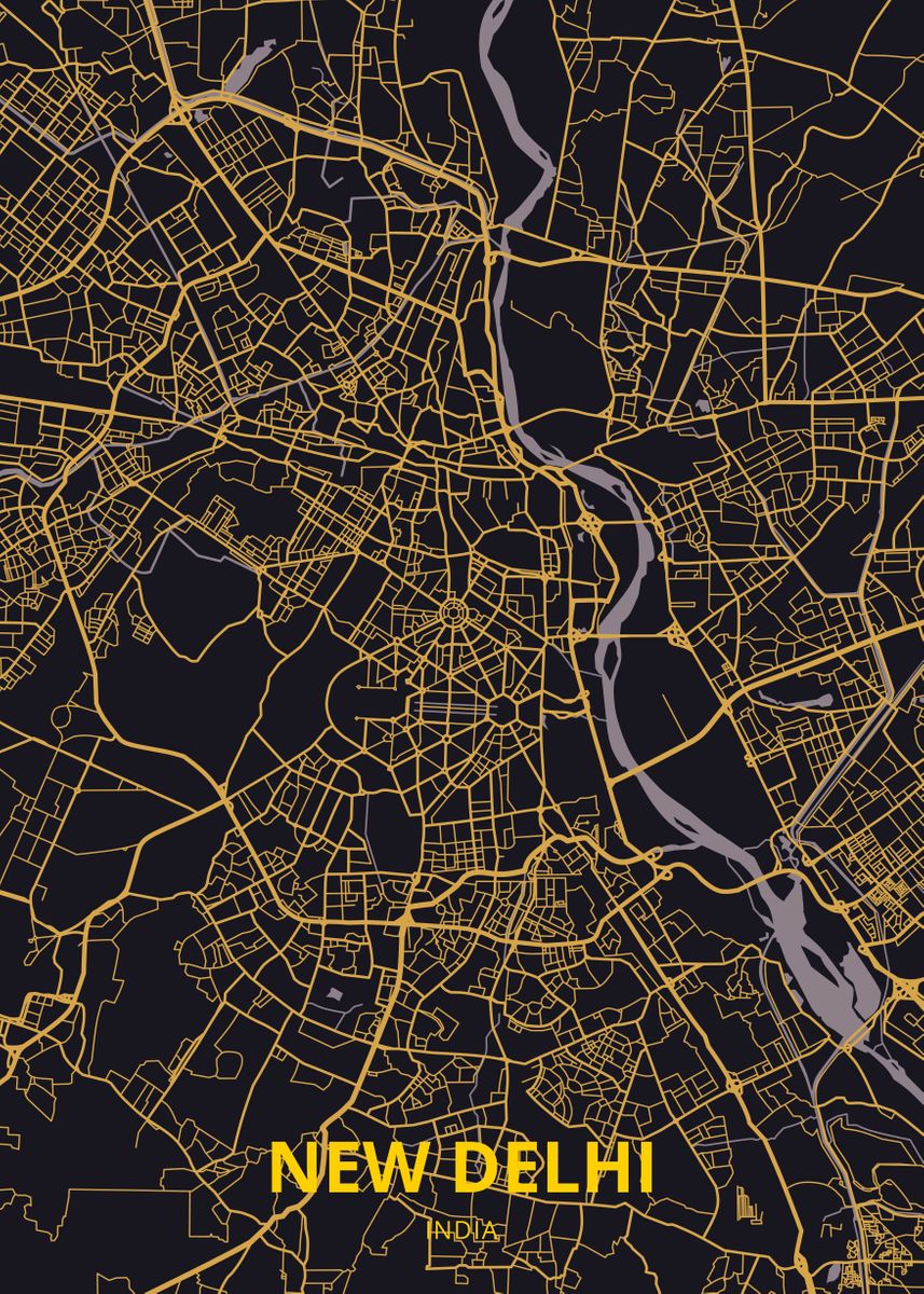 'NEW DELHI' Poster by CRAFTSSSTUDIO | Displate