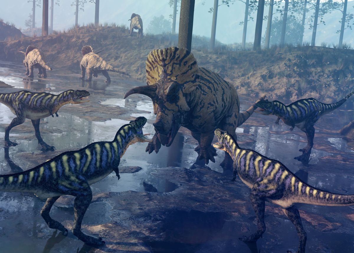 'Aucasaurus Hunting' Poster by Gigi Bgm | Displate