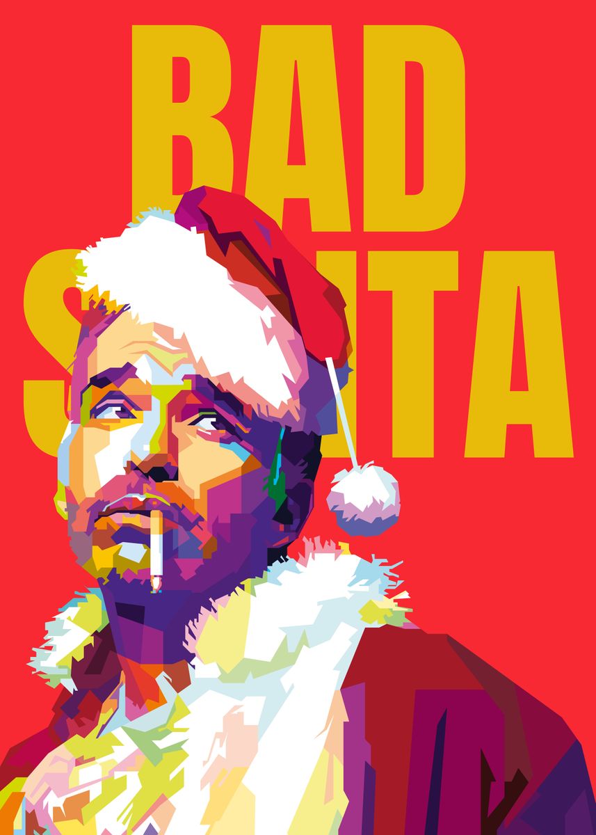 'Bad Santa Christmas' Poster, picture, metal print, paint by Amila ...