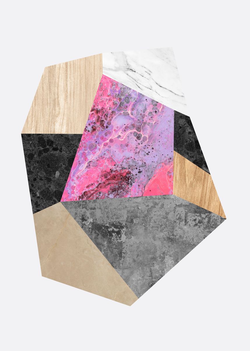 'Texture collage F' Poster, picture, metal print, paint by Vitor Costa ...