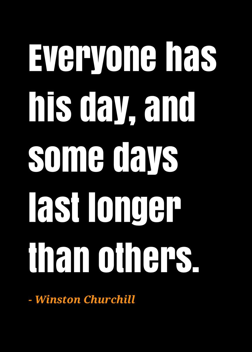 'quote Winston Churchill ' Poster, picture, metal print, paint by ocill ...