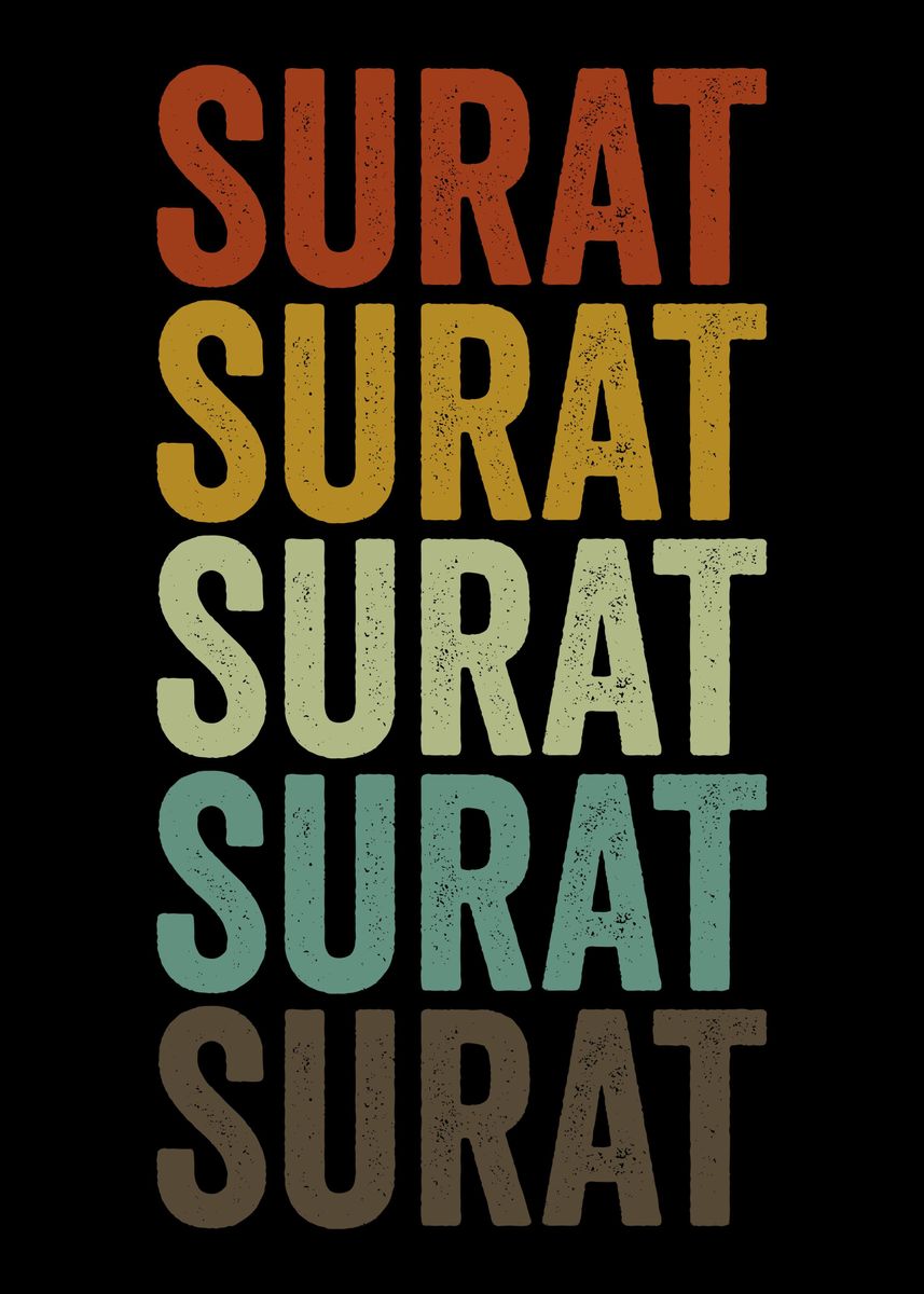 'Surat India Retro Vintage' Poster by AestheticAlex | Displate