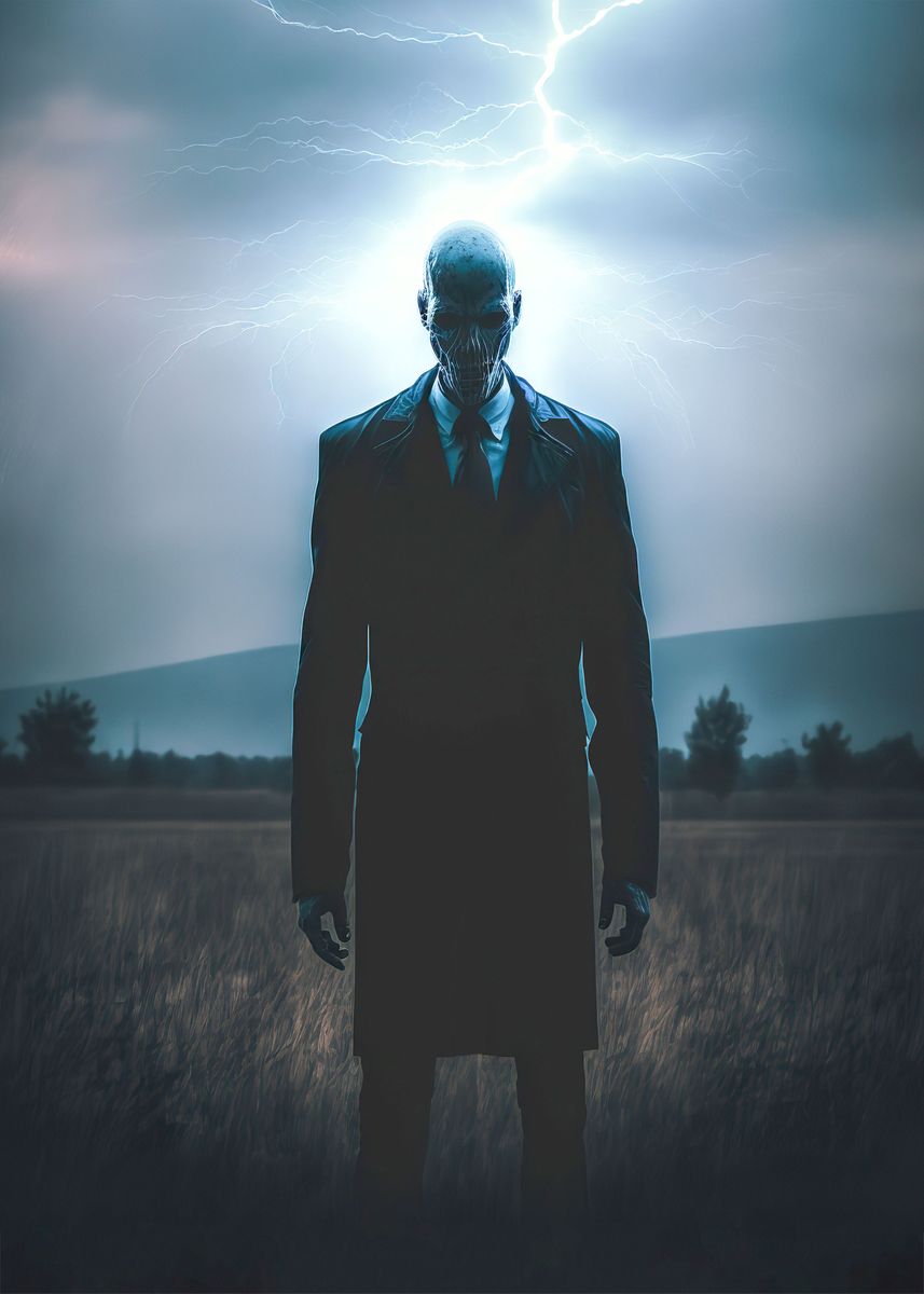 'Slenderman' Poster, picture, metal print, paint by Arturo Vivo | Displate