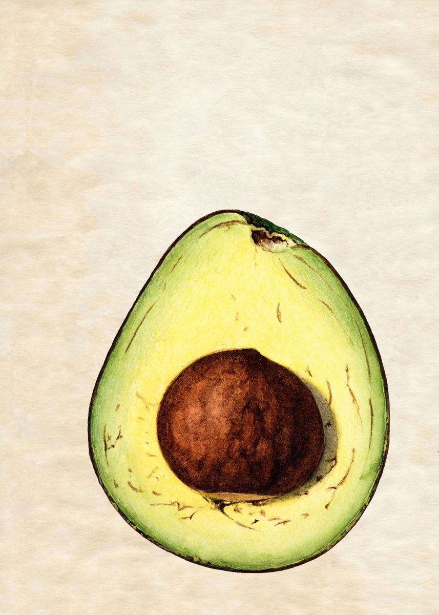'VINTAGE AVOCADO' Poster, picture, metal print, paint by Atomic Chinook ...
