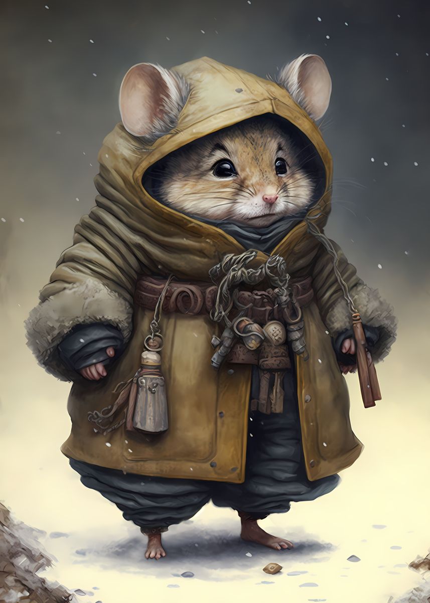'Hamster Survivalist' Poster, picture, metal print, paint by Hatless ...