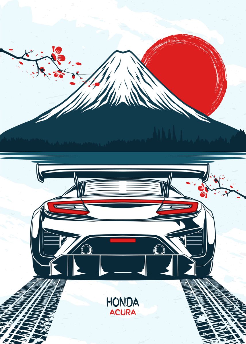 'Honda Acura' Poster, picture, metal print, paint by Faissal Thomas ...