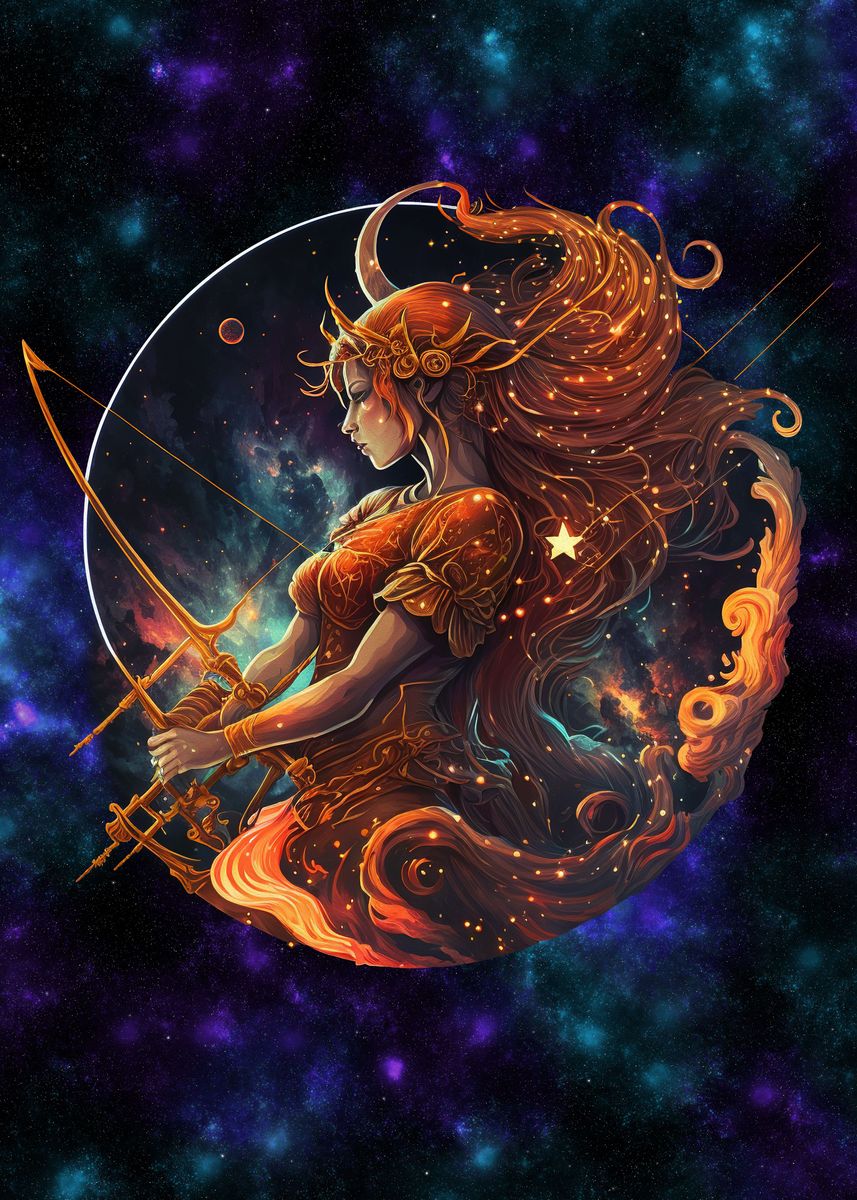 'Sagittarius Zodiac Poster' Poster, picture, metal print, paint by Xăm ...