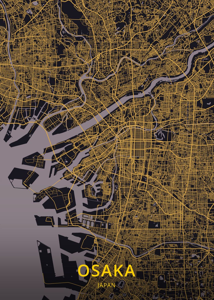 'OSAKA' Poster, picture, metal print, paint by CRAFTSSSTUDIO | Displate