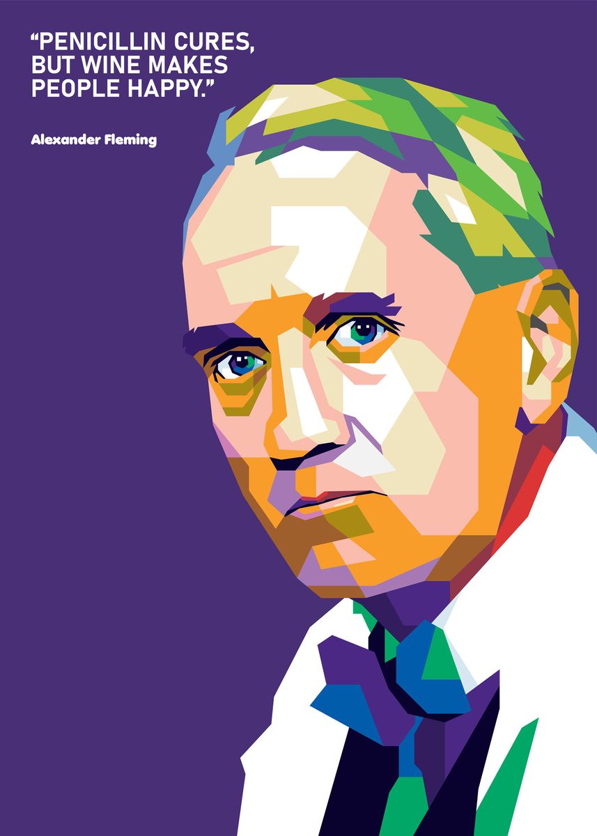 'Sir Alexander Fleming' Poster, picture, metal print, paint by Erick ...
