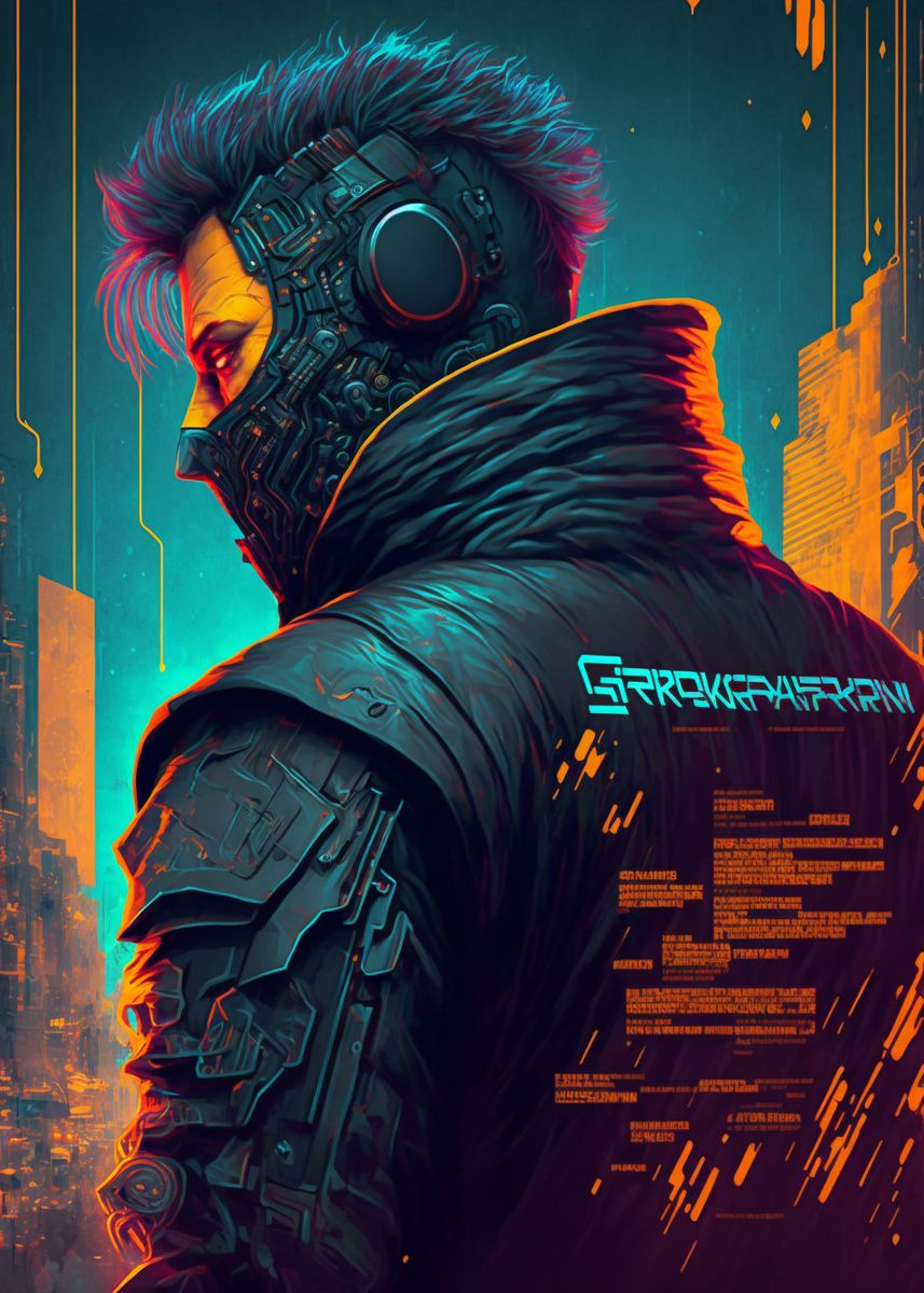 'Cyborg Man' Poster, picture, metal print, paint by Cybronauts | Displate