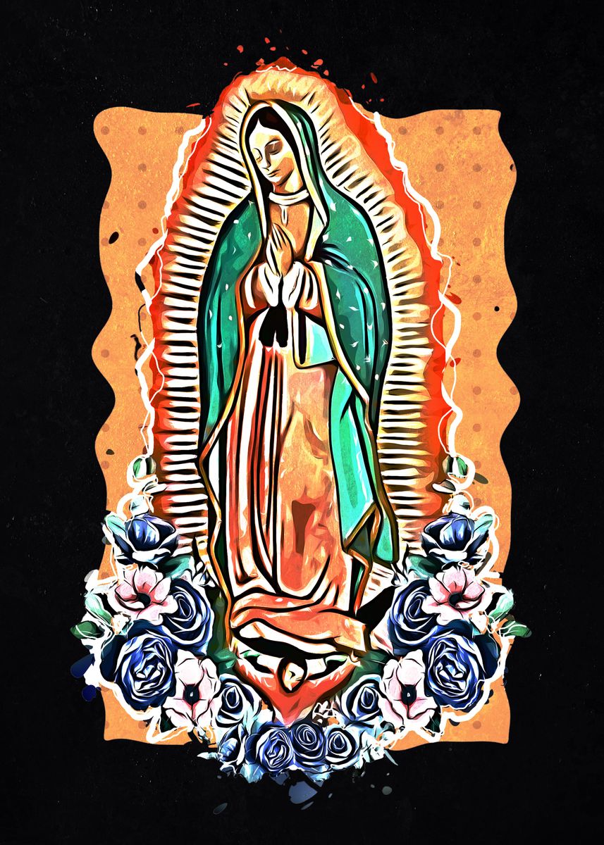'Guadalupe Maria The Virgin' Poster, picture, metal print, paint by Ba ...