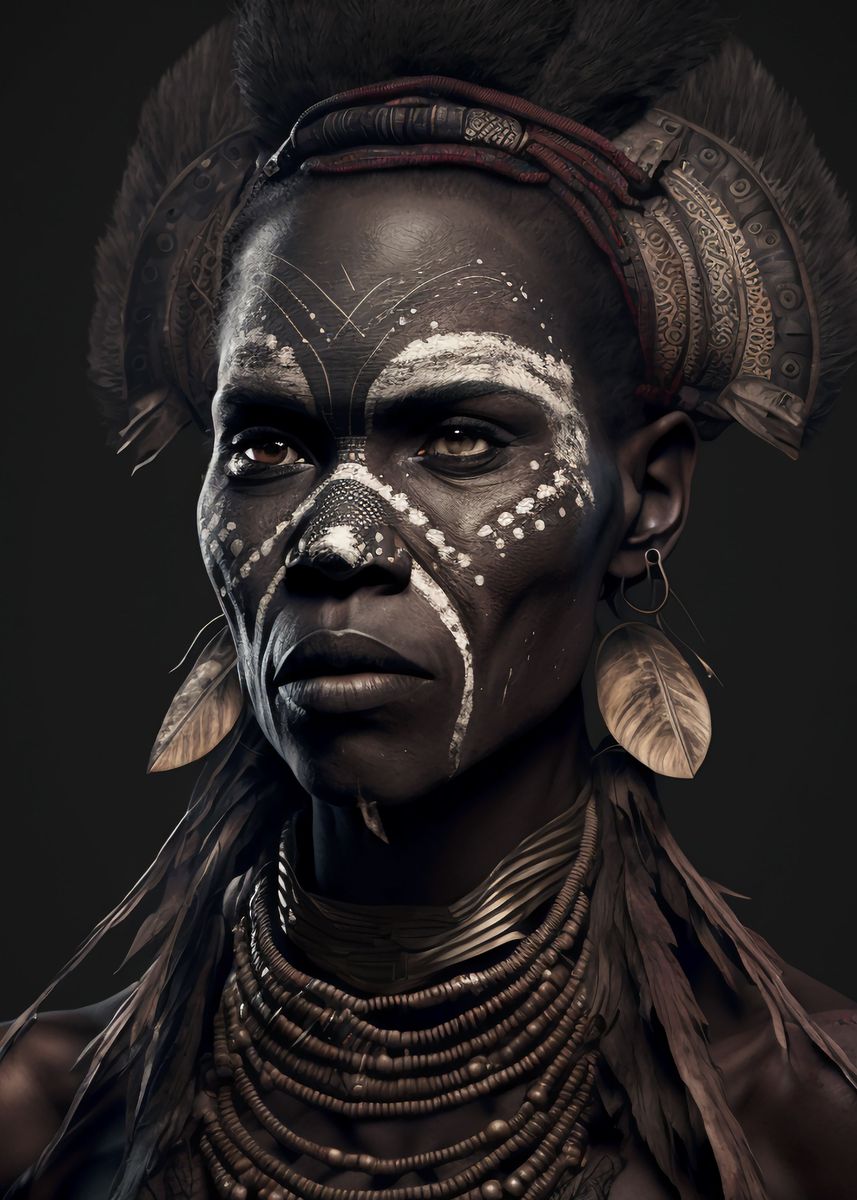 'Ancient African tribe' Poster, picture, metal print, paint by ...