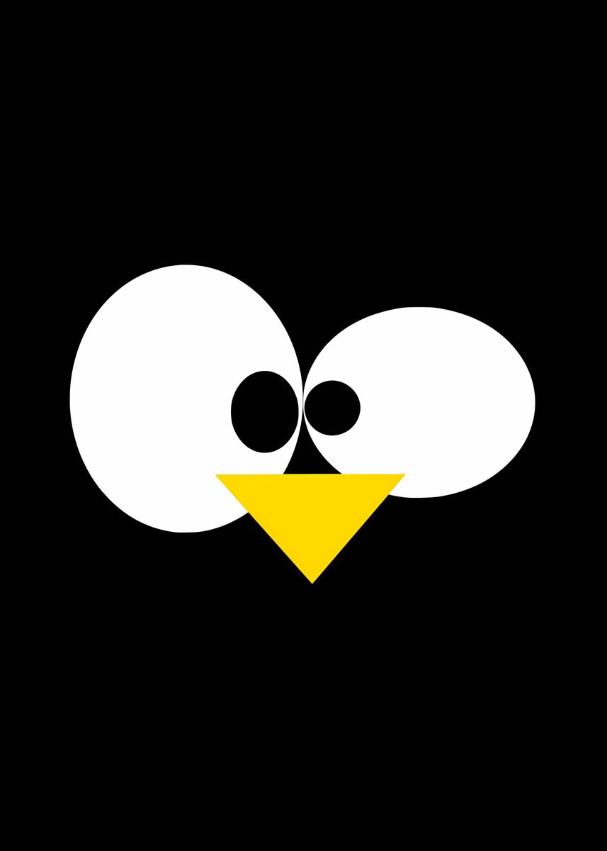 'Linux Pinguin Eye Logo' Poster, picture, metal print, paint by Lunaxys ...