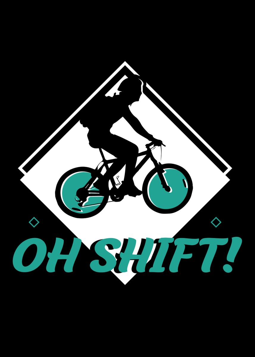 'Oh Shift' Poster, picture, metal print, paint by crbn design | Displate