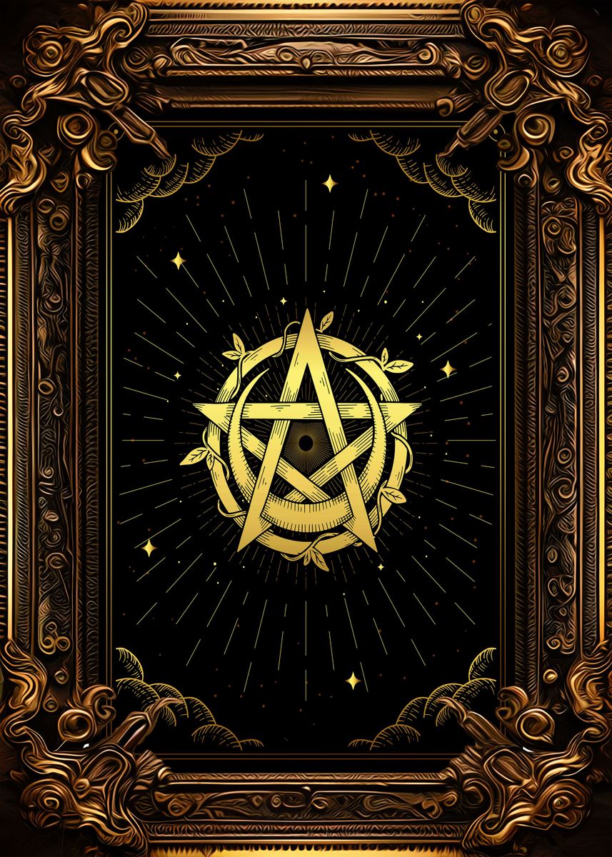 'Tarot the Pentagram' Poster, picture, metal print, paint by Michael ...
