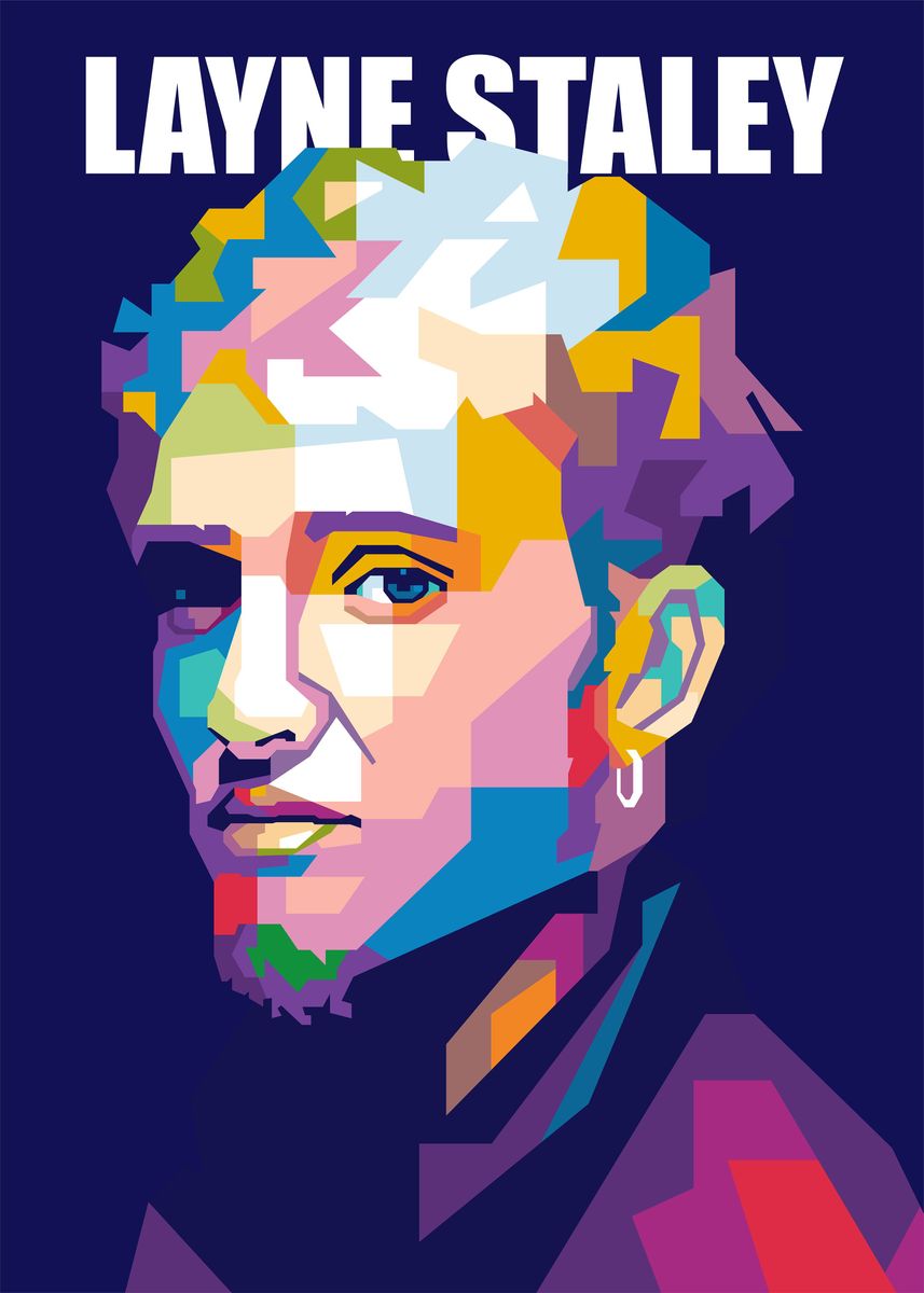 'Layne Staley' Poster, picture, metal print, paint by Erick Sato | Displate