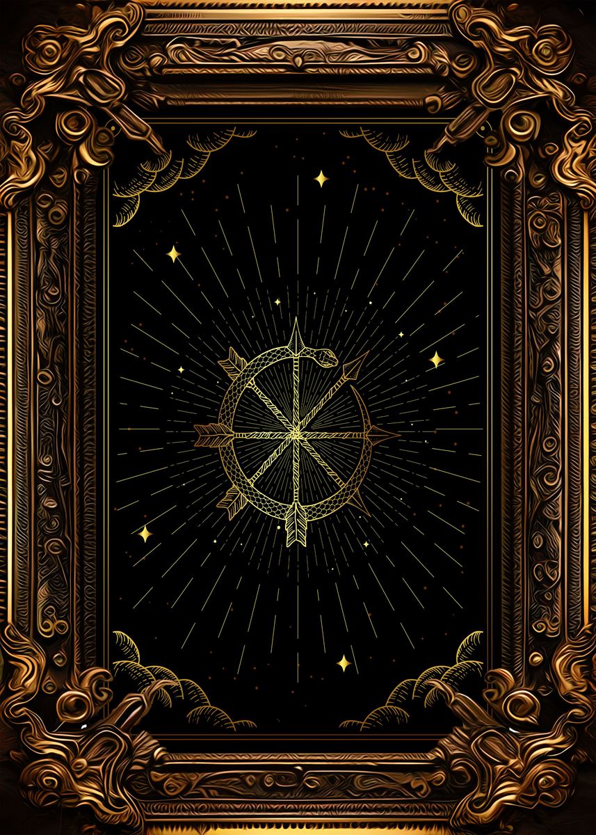 'Tarot the arrow wheel' Poster, picture, metal print, paint by Michael ...