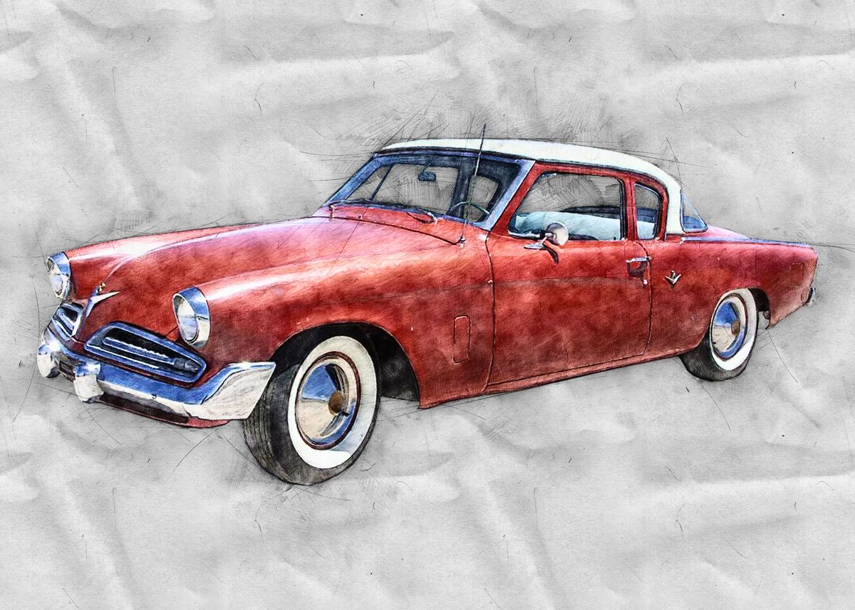 '1953 Studebaker Champion' Poster by Pixxelworks Florian Schaller ...