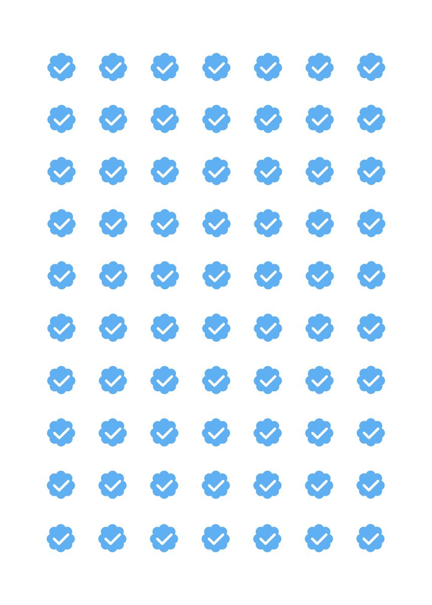 'Social Media Checkmark' Poster, picture, metal print, paint by Daily ...