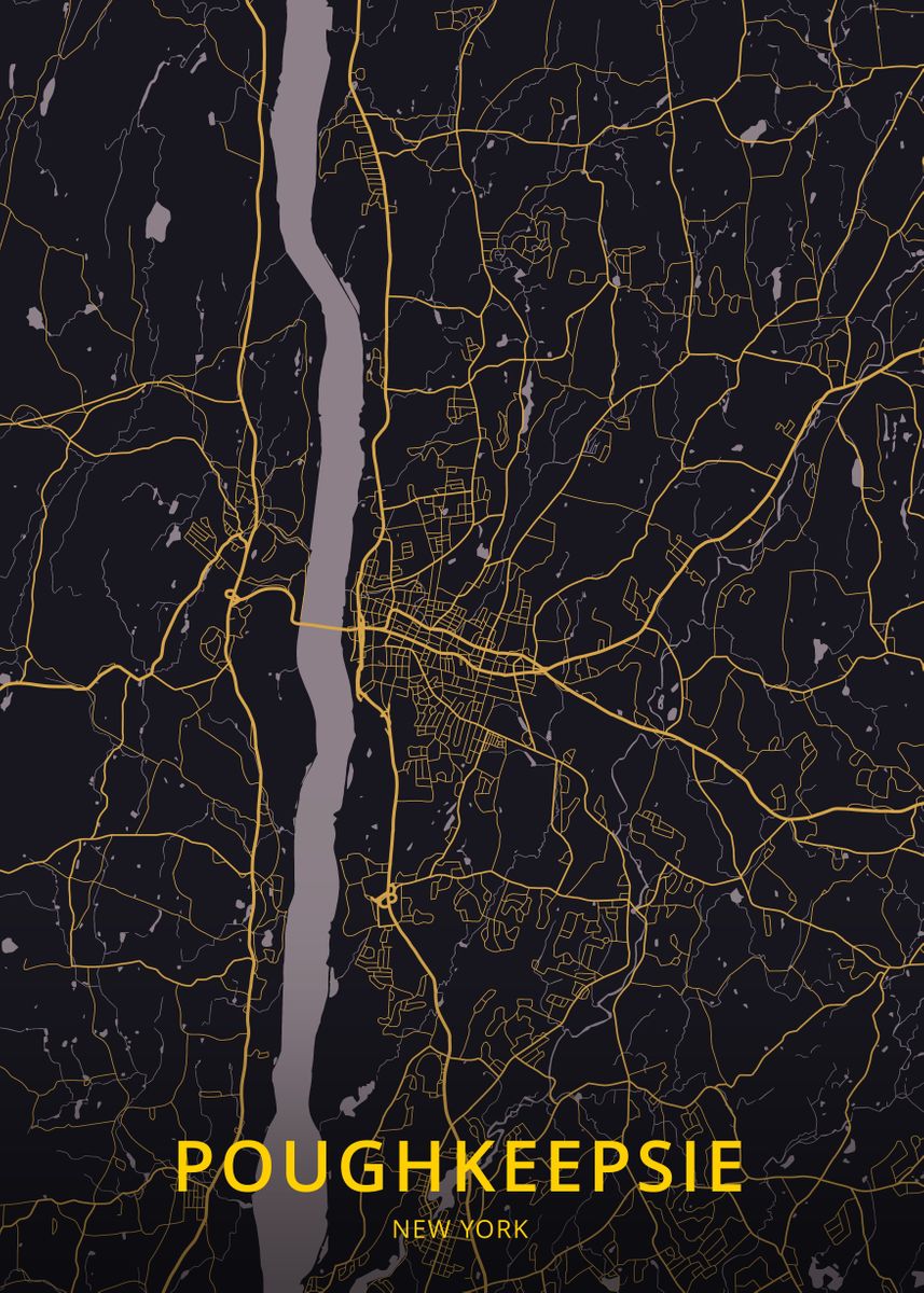 'POUGHKEEPSIE' Poster, picture, metal print, paint by CRAFTSSSTUDIO ...