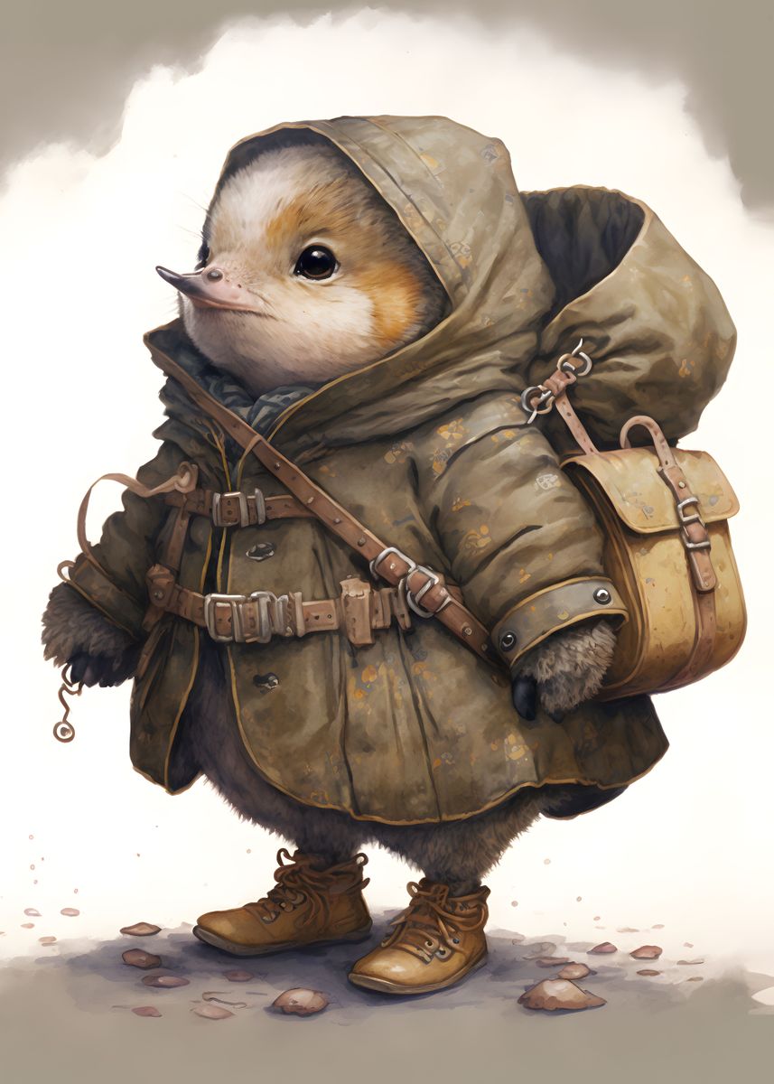 'Tiny Duckling Adventure' Poster, picture, metal print, paint by Hatless Luffy | Displate