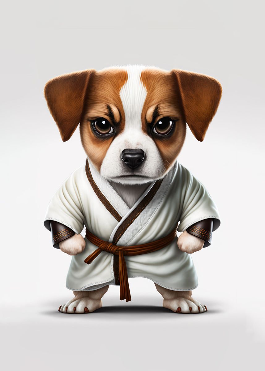 'Karate Dog' Poster, picture, metal print, paint by Absuro Designs ...