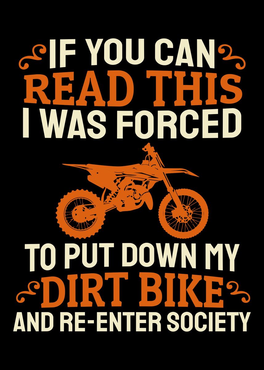 'Dirt Bike Mx Motocross' Poster, picture, metal print, paint by ...