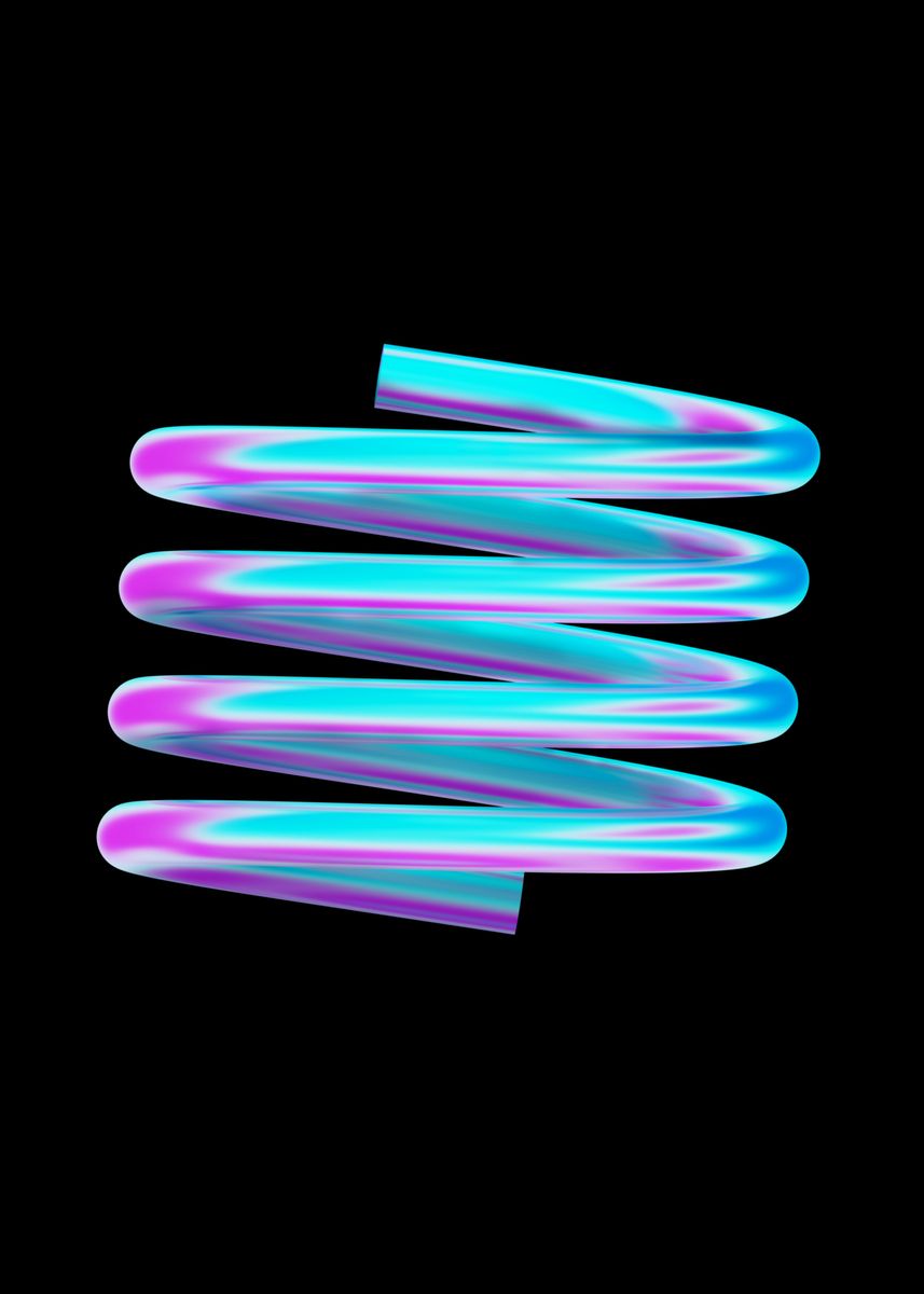 'COIL BLUE' Poster, picture, metal print, paint by Atomic Chinook ...