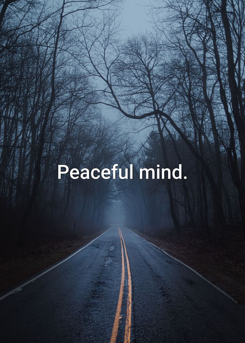 'Peaceful Mind Road Trees' Poster, picture, metal print, paint by ...