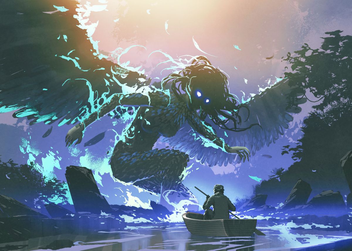 'Legendary angel in forest' Poster by Color Art | Displate