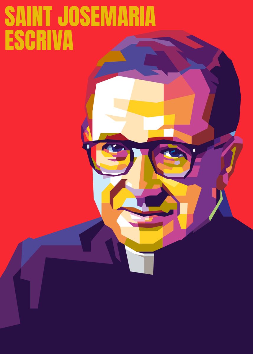 'Saint Josemaria Escriva' Poster, picture, metal print, paint by ...