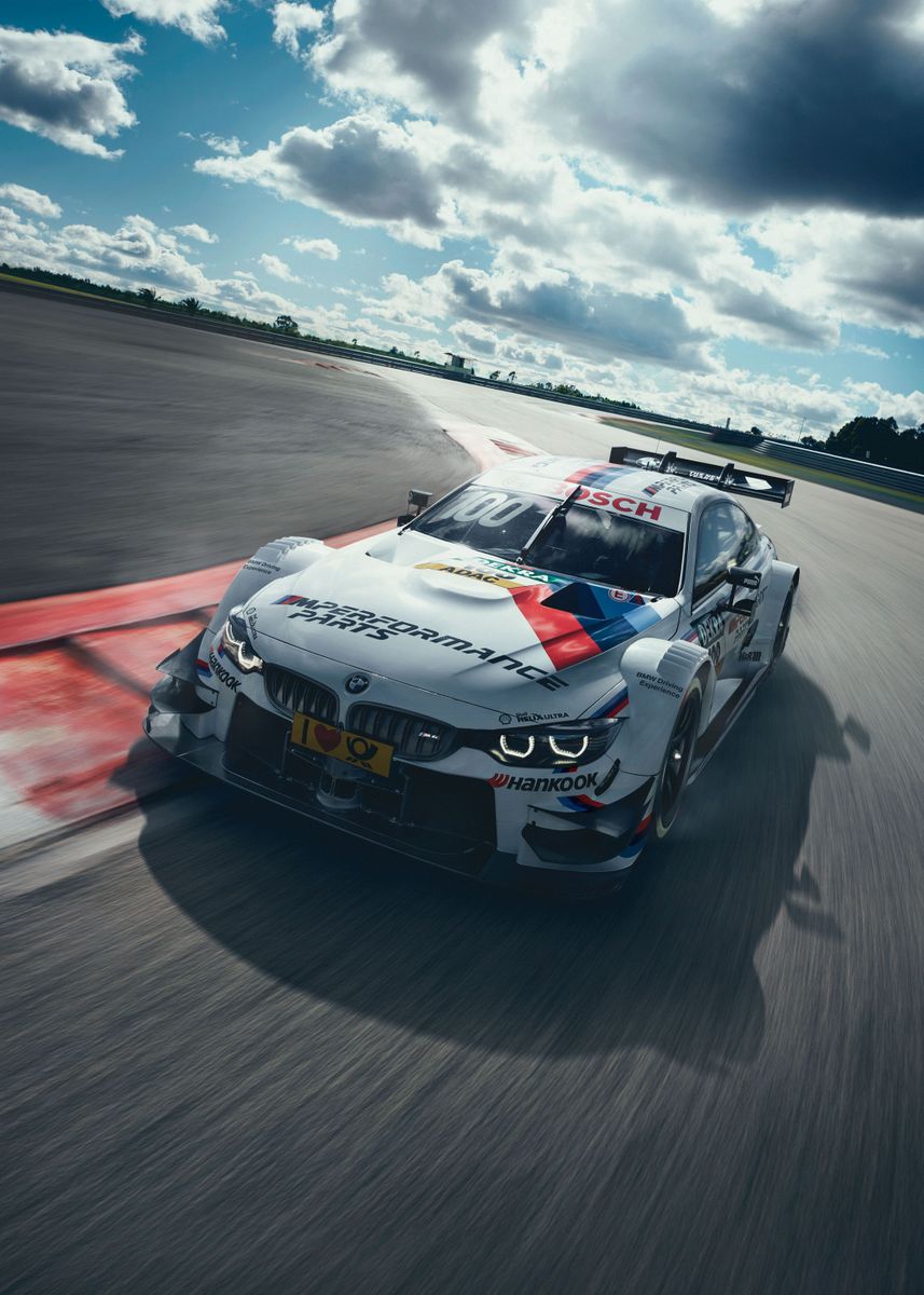 'BMW M4 DTM' Poster, picture, metal print, paint by Monster Car | Displate