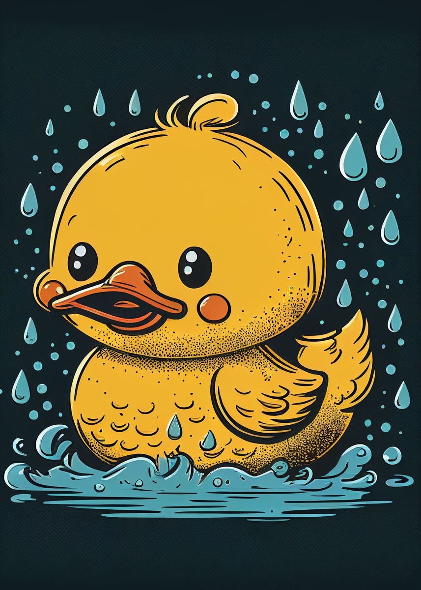 'Rubber Duck Comic' Poster, picture, metal print, paint by DecoyDesign ...