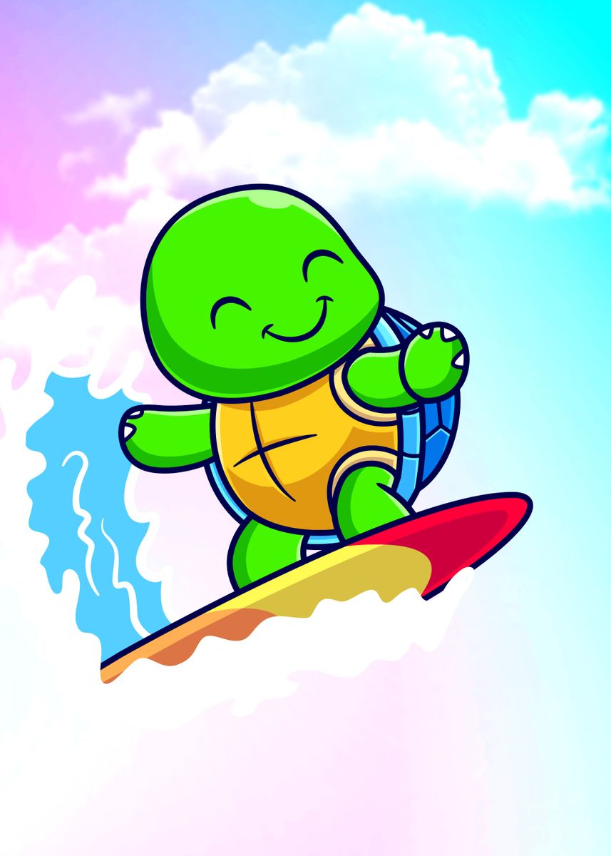 'Turtle' Poster, picture, metal print, paint by khoa doan | Displate