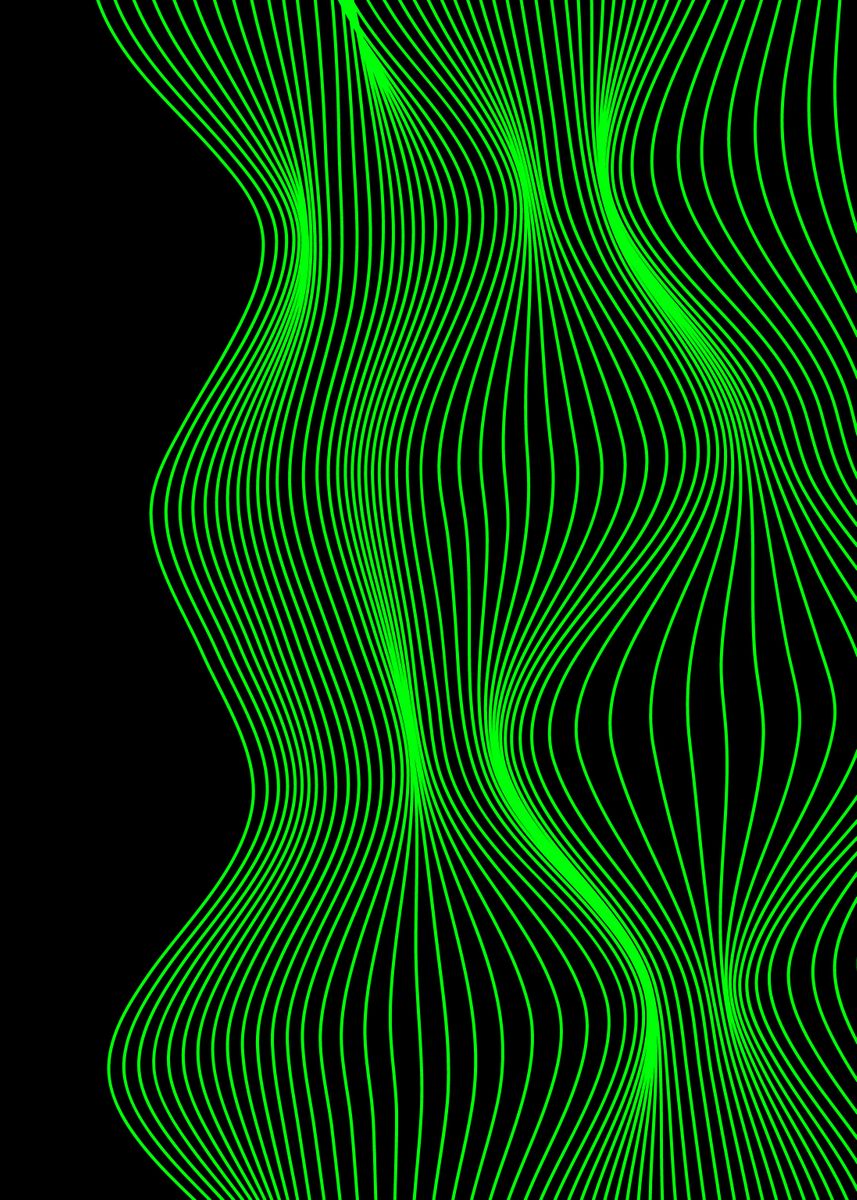 'THE GREEN WAVE' Poster, picture, metal print, paint by Atomic Chinook ...