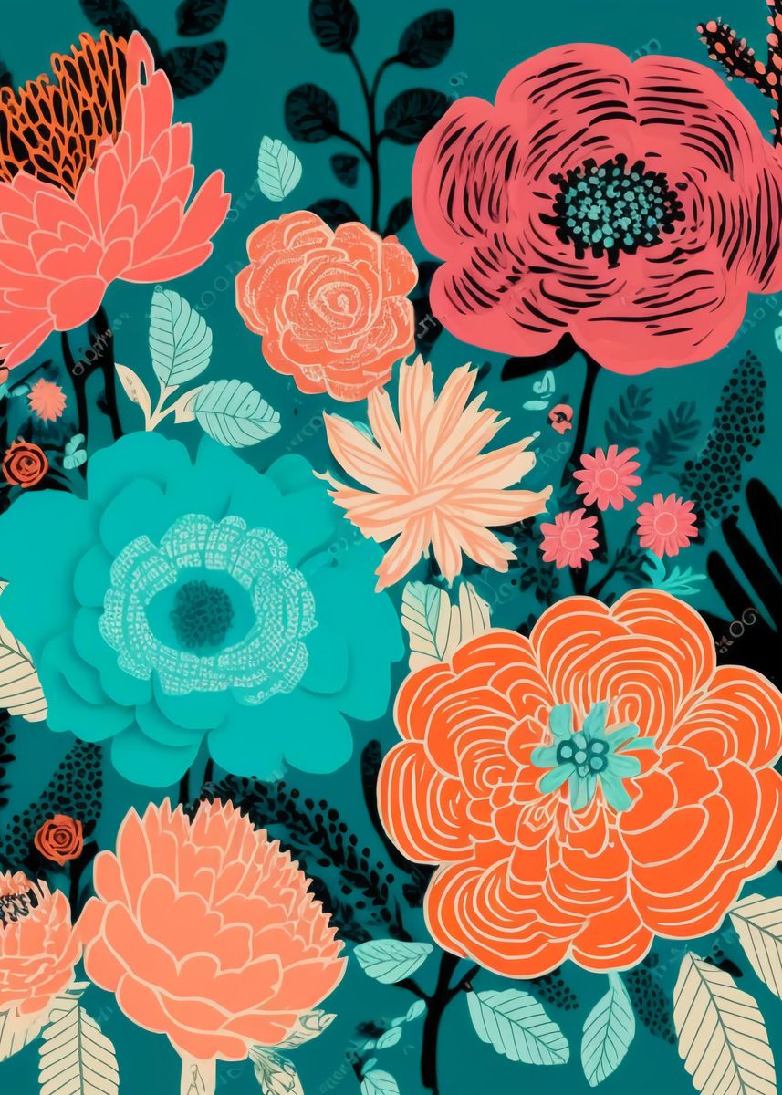 'Beautiful flowers' Poster, picture, metal print, paint by Oleksandr ...