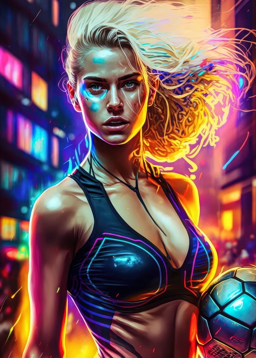 'Cyber Kicker' Poster by Funny Fur | Displate