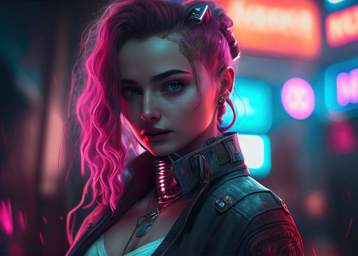 'Cyber Beauty Style 4' Poster by murtzart | Displate