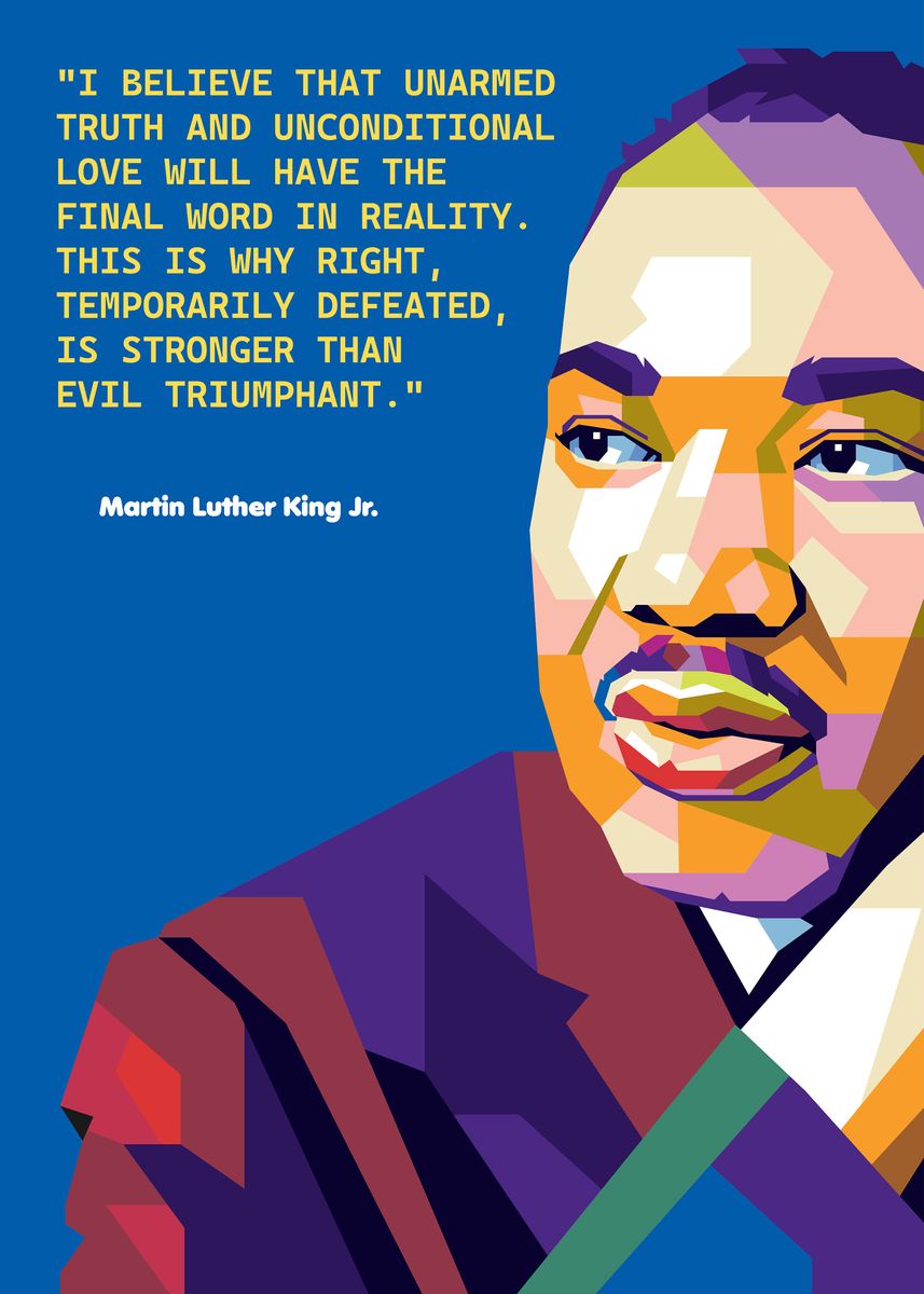 'Martin Luther King Jr' Poster, picture, metal print, paint by Erick ...