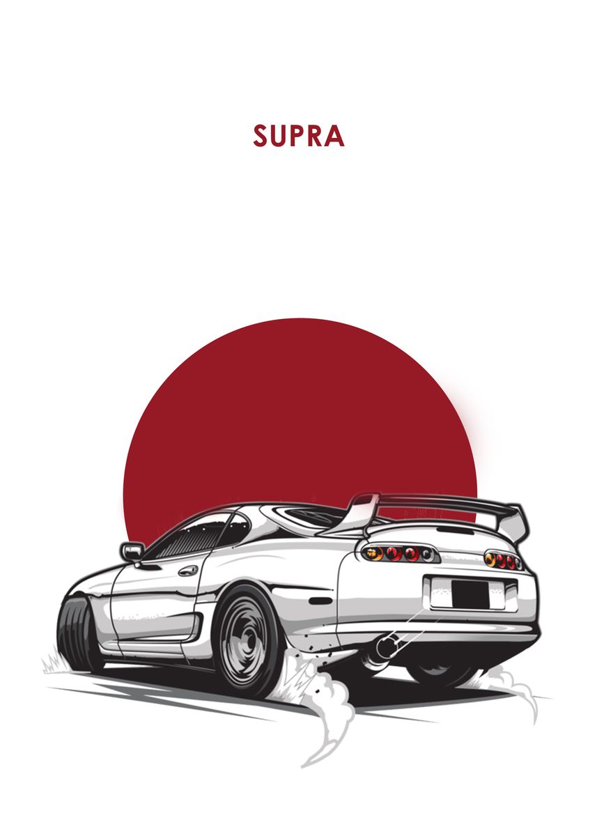 'Supra MK IV' Poster, picture, metal print, paint by SAIDI ARTWORKS ...