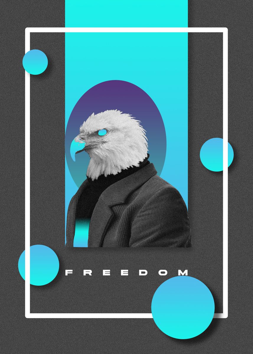 'Symbol of Freedom' Poster, picture, metal print, paint by Adiodec Art ...