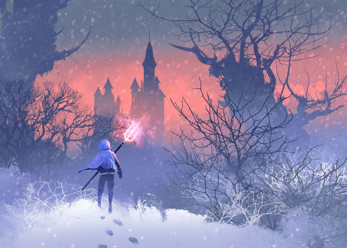 'knight in winter' Poster by Color Art | Displate