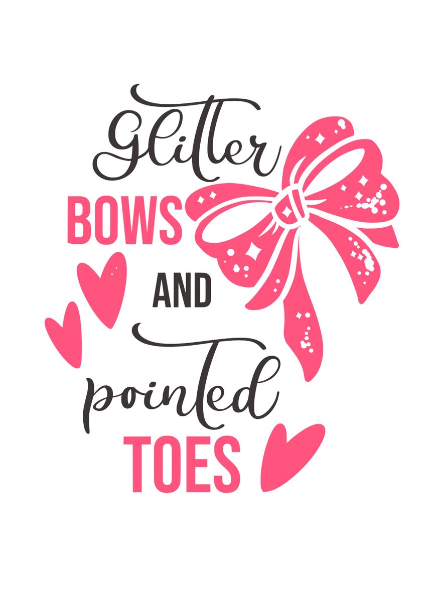 'Glitter Bows' Poster, picture, metal print, paint by Juliana RW | Displate