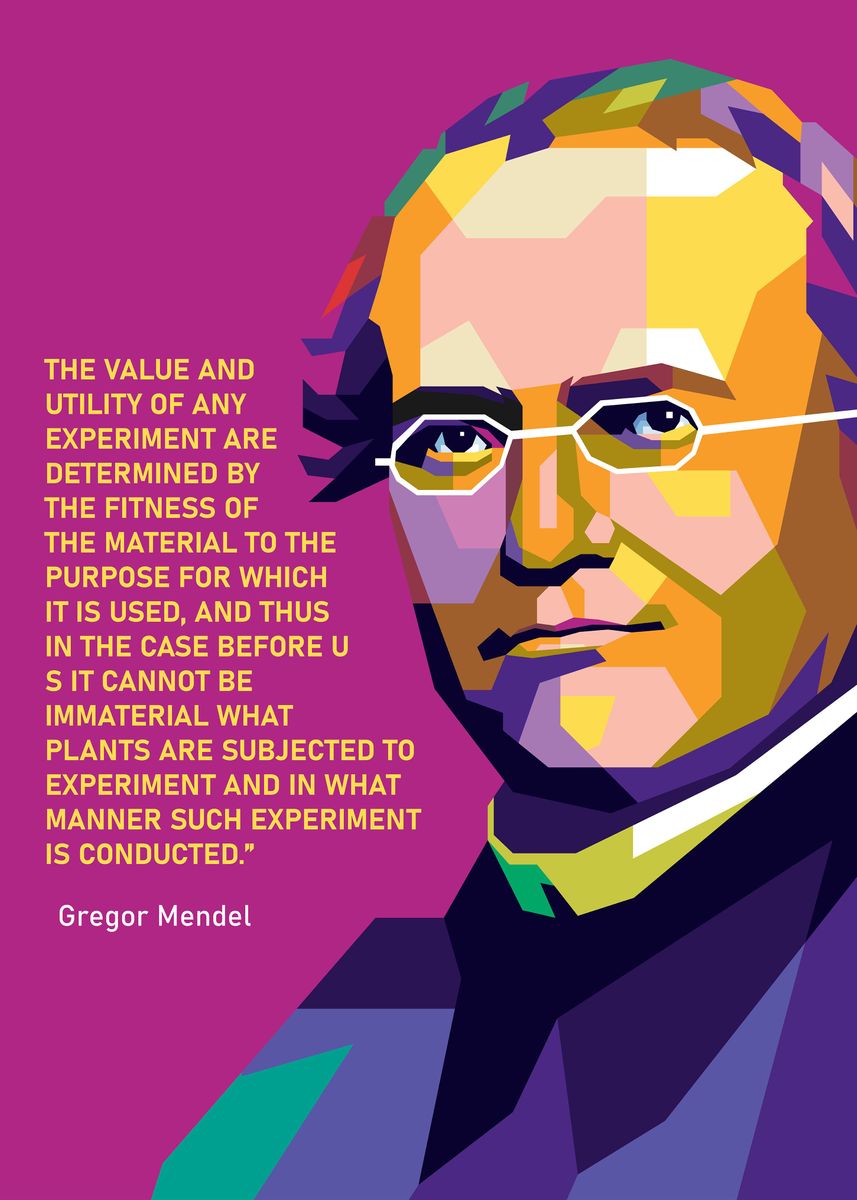 'Gregor Johann Mendel' Poster, picture, metal print, paint by Erick ...